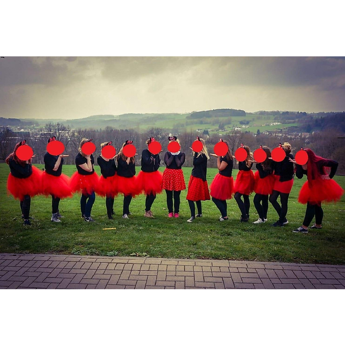 Bbonlinedress Women's Mini Tulle Halloween Skirt Vintage Adult Ballet Tutu Skater Skirt for Cosplay Party Green S-1