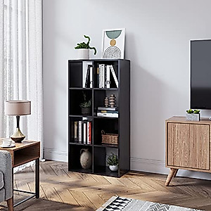 WAHEY Bookcase, 8 Cube Open Storage Organizer Display Bookshelf, HOFB008