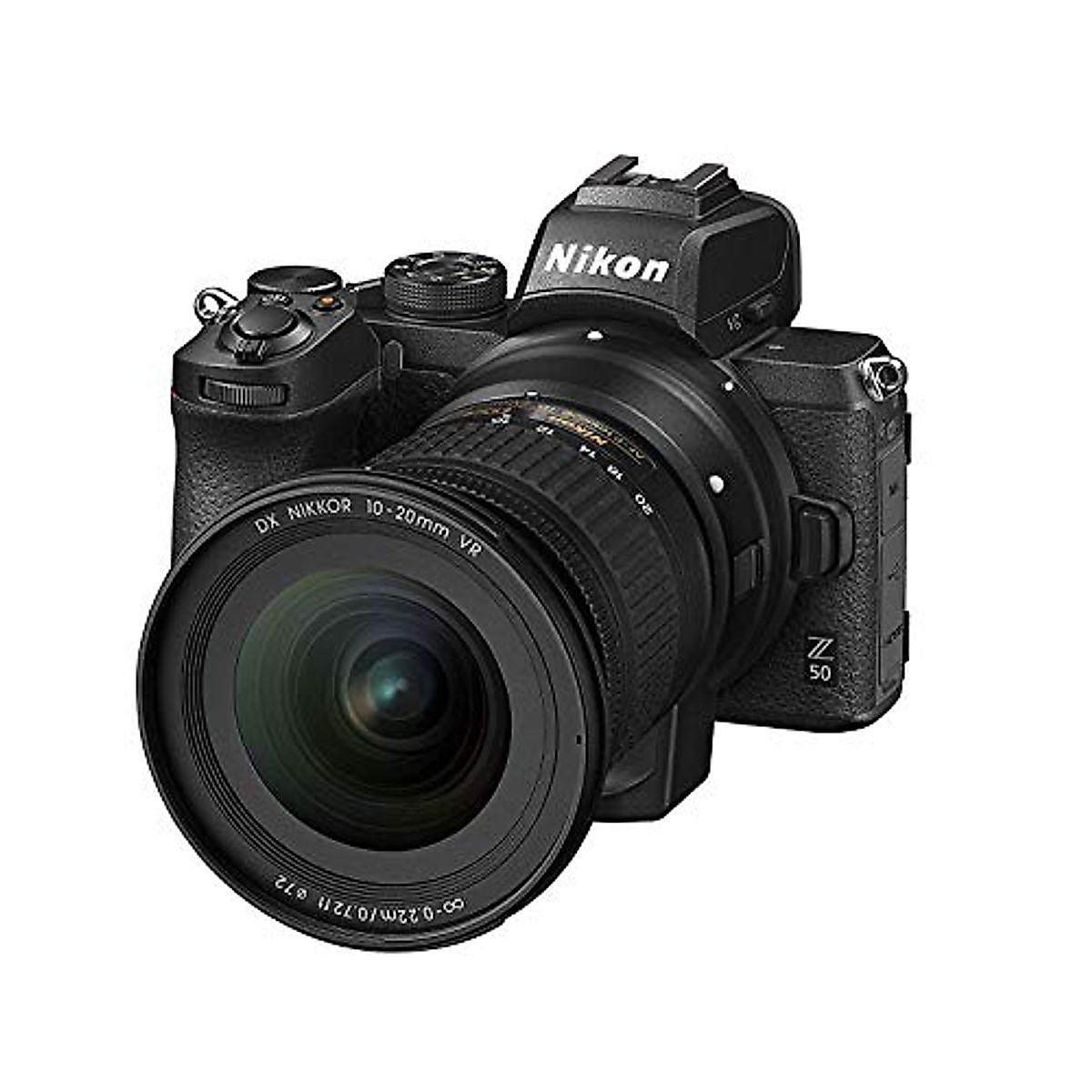 Nikon Z50 + FTZ Mirrorless Camera Kit (209-point Hybrid AF, High Speed Image Processing, 4K UHD Movies, High Resolution LCD Monitor) VOA050K003