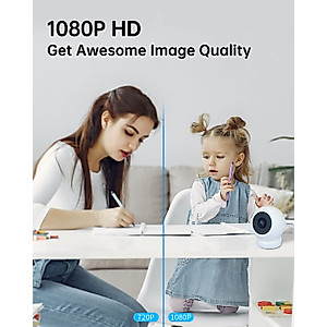 GIEC WiFi Surveillance Camera IP Camera 1080P WiFi Smart Home Indoor Camera for Baby/Pet/Nanny,2-Way Talk, Night Vision, Motion Detection Local Storage Security Camera Baby Monitor Cat Dog Camera