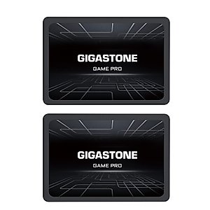 Gigastone SATA SSD 512GB (2-Pack) 2.5 inch SSD 530MB/s Upgrade Laptop PC Memory and Storage PS4 HDD Replacement 2.5" Internal Solid State Hard Drives SATA III SLC Cache 3D NAND Game Pro Performance