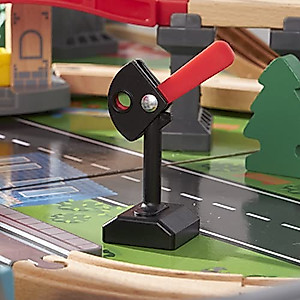 Hape E3766 70 Piece Railway Train Table and Set Toy with Battery Powered Locomotive, Removable Playmat Surface and Storage for Kids 3 Years and Up