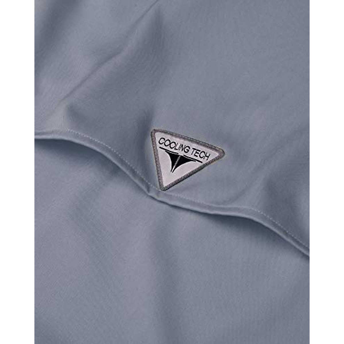 Alimens & Gentle Men's Short Sleeve UPF 40 Sun Protection Wicking Fabric Outdoor Fishing Shirt, Grey, Large