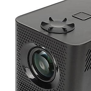 Mini Projector, Smart Wi Fi Mini Projector, 4K Full HD Portable Projector, Distortion Correction, Dual Ports, for Inside and Outside