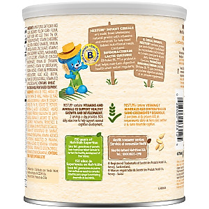 Nestle Nestum Infant Cereal, 5 Cereals, Made for Infants 6 Months Old, 10.6 Ounce Canister (Pack of 3)