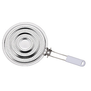 HIC Kitchen Heat Diffuser Reducer Flame Guard with Removable Handle, Stainless Steel