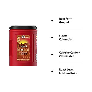 Folgers 100% Colombian Blend Ground Coffee, 35-oz Can