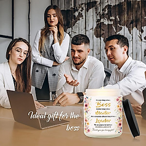 Boss Gifts for Women, Gifts for Boss Lavender Scented Candles, Bosses Day Gifts for Her or Him, Boss Gifts, Bosses Day Decorations Natural Soy Wax Candle, New Year Gift for Boss