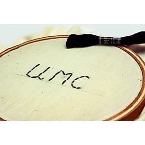 UMC STAG 24 Pieces Black Colour Premium Embroidery Floss| 100% Egyptian Cotton Premium Skeins | Cross Stitch Embroidery Thread | Oeko TEX Certified Stranded Cotton | Perfect for Arts & Crafts