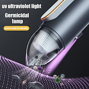 Tkkfipa Handheld Vacuum Cleaner Cordless - Vacuuming Home Dust Rechargeable High Power, Mini Vacuum Cleaners Lightweight Pet Hair Small Vac Buster for Vehicle Kitchen, dust Buster Grey+Orange