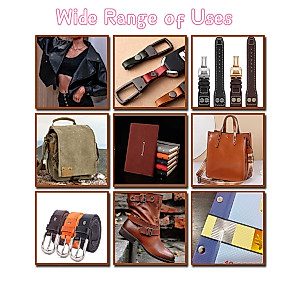 ALLOYMSYY 110 Sets Chicago Screws Leather Rivets Kit， for Binding Screws Trim and Repair Leather Craft Belt, Bag, Shoe, Purse Binding (Silver，M5*4.5.6.8.10.12.)