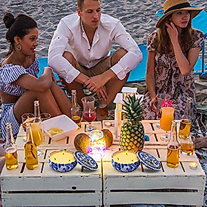 CoCo-Life Pack of 3 Citronella Candles Outdoor, Large 3 Wicks Soy Wax Bugs Away Candles with Lid for Outside Patio Porch, 13.5oz, 3 Packs