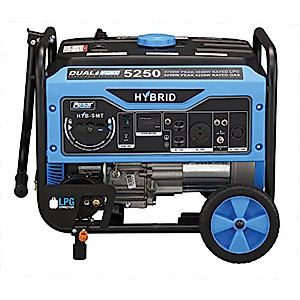 Pulsar 5,250W Dual Fuel Portable Generator with Switch and Go Technology, PG5250B