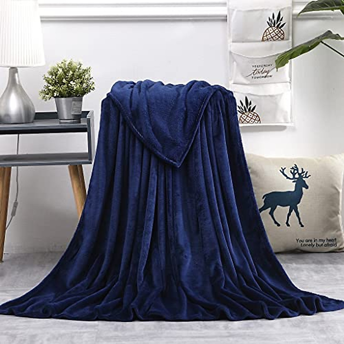 Fleece Blanket Plush Throw Fuzzy, Ultra-Soft Micro Fleece Lightweight Blankets for Couch, Bed, Sofa Ultra Luxurious Warm Cozy 27 in
