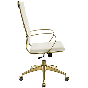 Modway Jive Gold Stainless Steel Executive Managerial Tall Swivel Highback Office Chair