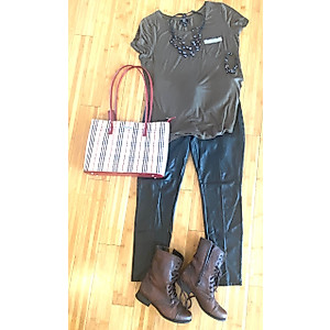 Peacock Black Pearl Bib on Black Leather Cord