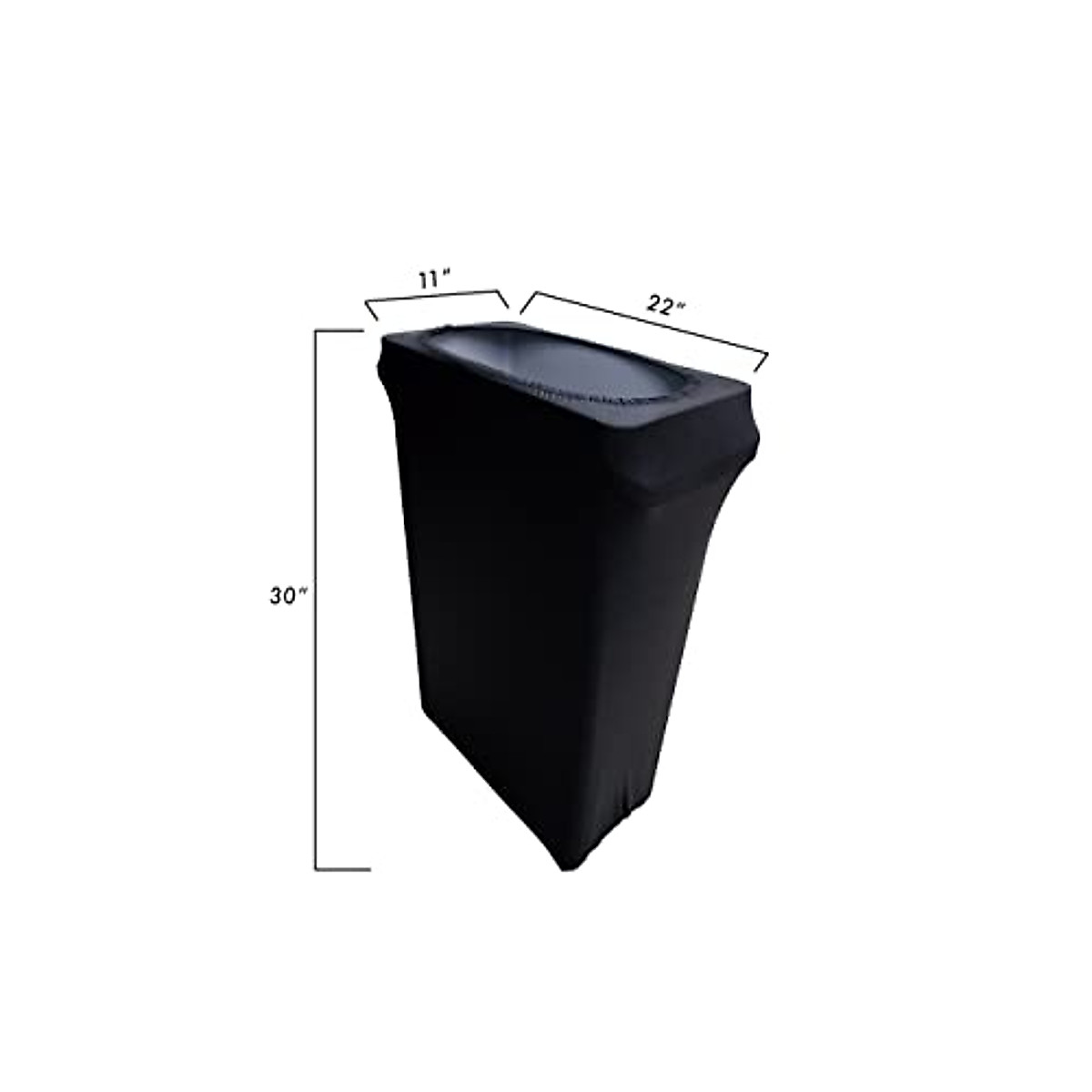 Spandex & Table Linens Slim Jim Stretch Spandex Trash Can Cover, 23 Gallons Black