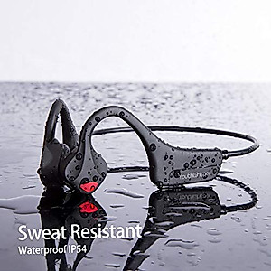 YouthWhisper Bone Conduction Headphones - Lightweight Wireless Bluetooth Sport Bone Conduction Headset with Built-in Mic, Sweatproof Open Ear Headphones for Running,Cycling,Driving,Workout
