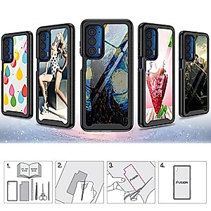 LeYi for Motorola Edge 5G UW Case, Motorola Edge 2021 Case with 2 Tempered Glass Screen Protector, Full-Body Shockproof Bumper Rugged Hybrid Hard Clear Protective Phone Case for Moto Edge 5G UW, Black