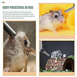 POPETPOP 4Pcs Hamster Water Bottles- Hanging Water Dispenser Small Animal Drinking Bottle for Hamsters, Mice, Rats ( 60ML )