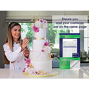 Sales Order Books, 3 Pack, 2-Part Carbonless (White/Canary Yellow), 4-1/8 x 7-3/16 inches, by Better Office Products, 50 Sets per Book, 150 Total Sets, 3 Books