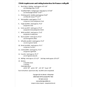 Rachel's Of Greenfield Gnomes Wall Quilt KIT