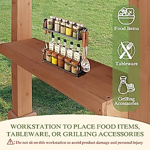 VEIKOU 8’x5’ Grill Gazebo, Patio Gazebo with Hardtop Metal Roof, Rainwater Drainage, Wood Frame, BBQ Gazebo for Barbecue, Backyard, Garden, Rustic