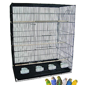 36" Extra Large Multiple Flight Bird Aviaries Budgie Canaries Finches LoveBirds Budgies Breeding Breeder Cage with Tight 3/8-Inch Bar Spacing