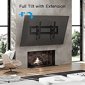 Pipishell Advanced Tilt TV Wall Mount Extentable for Most 50-90 inch TVs up to 132 lbs, Heavy Duty Tilting Wall Mount TV Bracket Max VESA 600x400mm, Fits 16, 18, 24 Inch Wood Stud, PIAT2