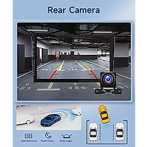 Double Din Car Stereo Car Radio Apple Carplay, Rimoody 7 Inch Touch Screen Car Radio with Bluetooth FM Radio Mirror Link TF/USB/AUX Input SWC Car Multimedia Player + Backup Camera
