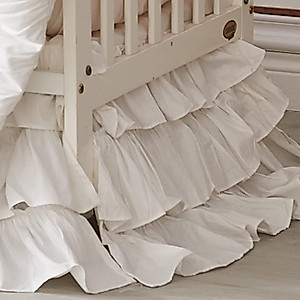 Brandream Luxury Diamond Nursery 6-Piece Baby Crib Bedding Set - White