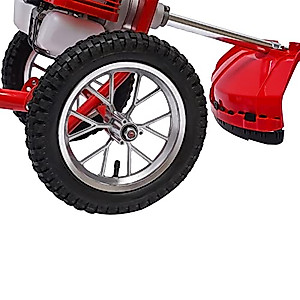 Lidhujnk 1.8KW 49cc Air-Cooled Two-Stroke Gasoline Lawn Mower Hand-Pull Cutter Trimmer, Hedge Trimmer, Grass Trimmer, and Brush Cutter for Yard, Garden