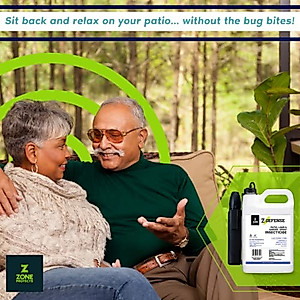 Z-Defense Patio, Lawn and Garden Spray Permethrin Insecticide, Gallon with Battery Operated Wand/Sprayer. Permethrin Based Pesticide Kills Ticks, Fleas, Flies, Spiders, Ants and Mosquitoes.