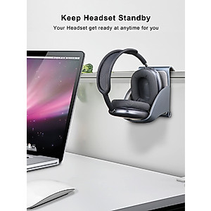 SUPERONE Headphone Stand Designed for AirPods Max, Headset Holder with Hibernating Base [Auto-Sleep Mode] AirPods Max Stand Aluminum Alloy, Grey