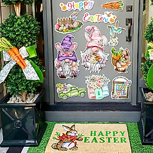 Easter Refrigerator Magnets Decoration 13Pcs, Happy Easter Gnome Fridge Car Garage Door Magnetic Stickers Holiday Decoration, Waterproof Easter Magnet Decals for Home Kitchen Decor…