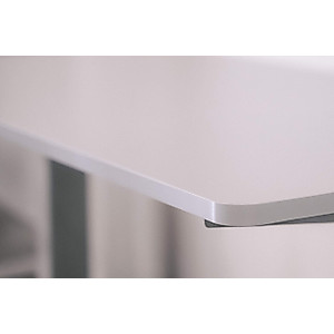 ErgoMax Rectangular Chipboard Tabletop for Standard and Height Adjustable Home and Office Desk Frames, 47.2 Inch Long, Gray