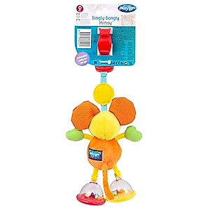 Playgro Dingly Dangly Mimsy Rattle Mirror Feet’s Baby Hanging Toys - Development Toy for Baby 0+ Months - Multi Sensory Infant Toys for Early Learning & Stimulation with Soft Textured Fabric