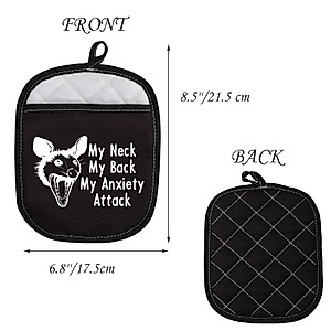 Funny Possum Gift Opossum Lover Gift Possum Pot Holder My Neck My Back Opossum Oven Mitt Possum Lover Gift(Possum potholder)