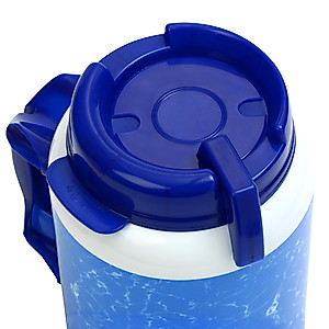 64 Ounce Insulated Mug with Lid Handle Flexible Straw with Cap, Large Plastic Cup for Cold Drinks with Dual Wall Insulation, Convenience Store Soda Mug