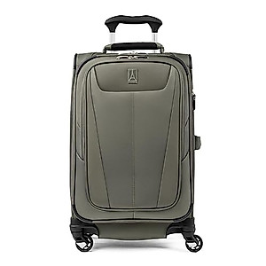 Travelpro Maxlite 5 Softside Expandable Luggage with 4 Spinner Wheels, Lightweight Suitcase, Men and Women, Slate Green, Carry-On 21-Inch