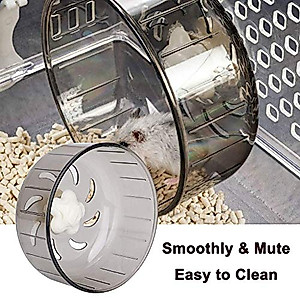 GOLDEAL 5.1 Inches Small Silent Hamster Wheel, Hamster Toys for Hamster Cage, Super Mute Spinner Exercise Running Wheel for Small Hamsters, Gerbils, or Mice…