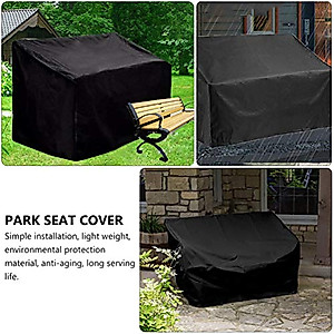 Amosfun Potting Bench Patio loveseat Cover Storage Box Waterproof Garden Benches for Outdoors- Outdoor Waterproof Park Seats Cover- Garden Bench Oxford Cloth Cover