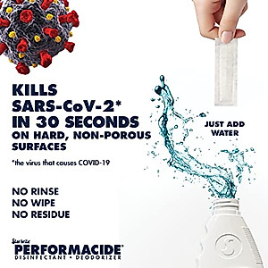 STAR BRITE PERFORMACIDE No-Rinse Disinfectant / Deodorizer for Pet Surfaces | Kills Parvovirus, Ringworm, Feline Calicivirus, Avian Influenza (Bird Flu), 3 Gallon Eco-Friendly Refill Pouches