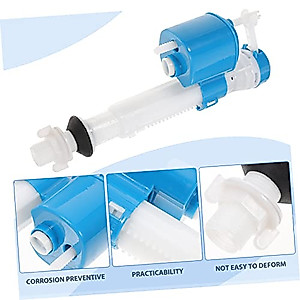 BETOOKY 1 Set Float Valve Water Valve Fill and Dual Flush Conversion System Toilet Flusher Replacement Kit Toilet Replacement Parts inside Tank Whelping Kit Mute Button Toilet Fill Valve