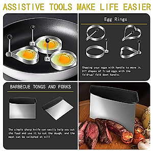 Supernal 46pcs Blackstone Griddle Accessories,Meat Press,Fat Top Grill Accessories,Grill Utensils Set,Grilling Gifts for Men,Camping,Backyard,Thanksgiving, Christmas, Halloween