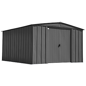 Arrow Classic Steel Storage Shed, 10x14, Charcoal