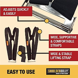 WEN Furniture Moving Dolly Two Pack + Shoulder Dolly Moving Straps - Safely Move Furniture and Heavy Objects