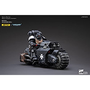 JoyToy 1/18 Warhammer 40,000 Space Marines Black Templars Outriders Motorcycle