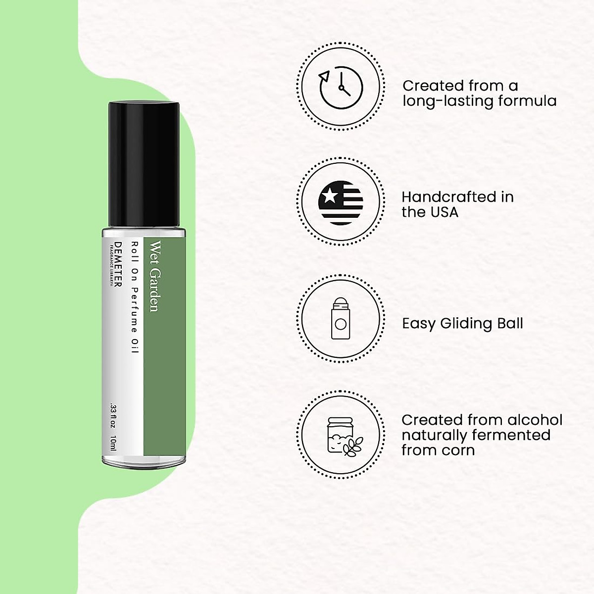 DEMETER Wet Garden Roll On Perfume Oil, 0.33 Oz, Long-Lasting