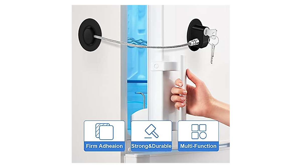 Secure Your Fridge: 2 Pcs Child Safety Locks